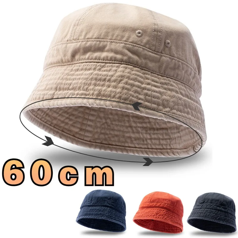 Japanese New Short-brimmed Bucket Hats Women Summer Big Size 60cm Sun ...