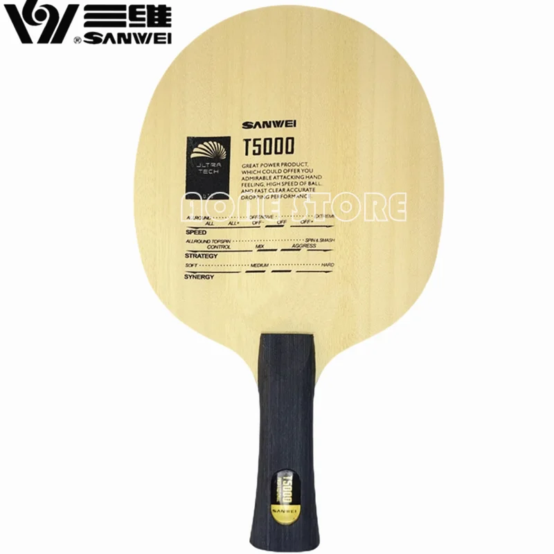 SANWEI T5000 CARBON Table Tennis Blade (5+2 Outer Carbon) T-5000 Original SANWEI Ping Pong Bat ...