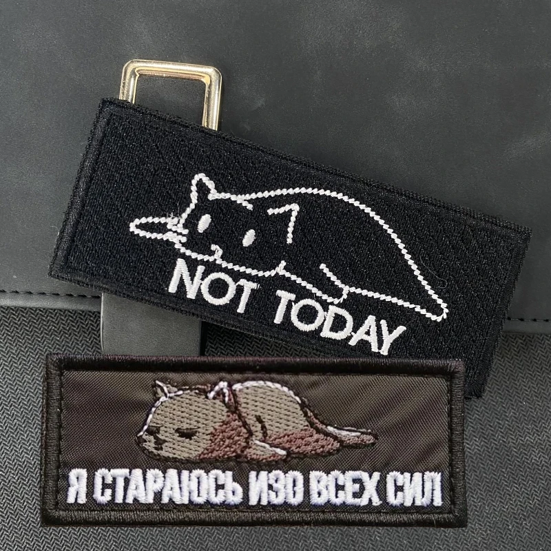 Patch-de-broderie-de-chat-mignon-avec-crochet-et-boucle-pas-aujourd-hui ...