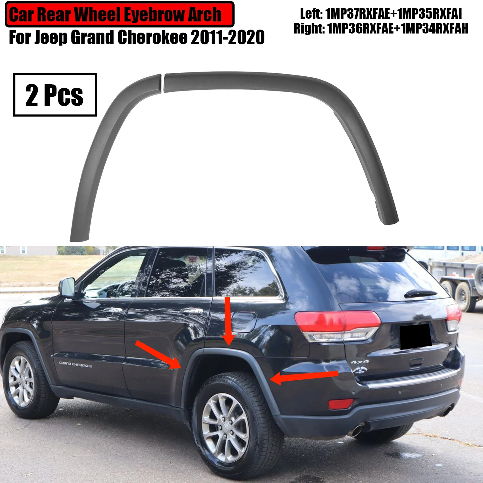 Car-Rear-Wheel-Eyebrow-Arch-Left-Right-For-Jeep-Grand-Cherokee-2011 ...