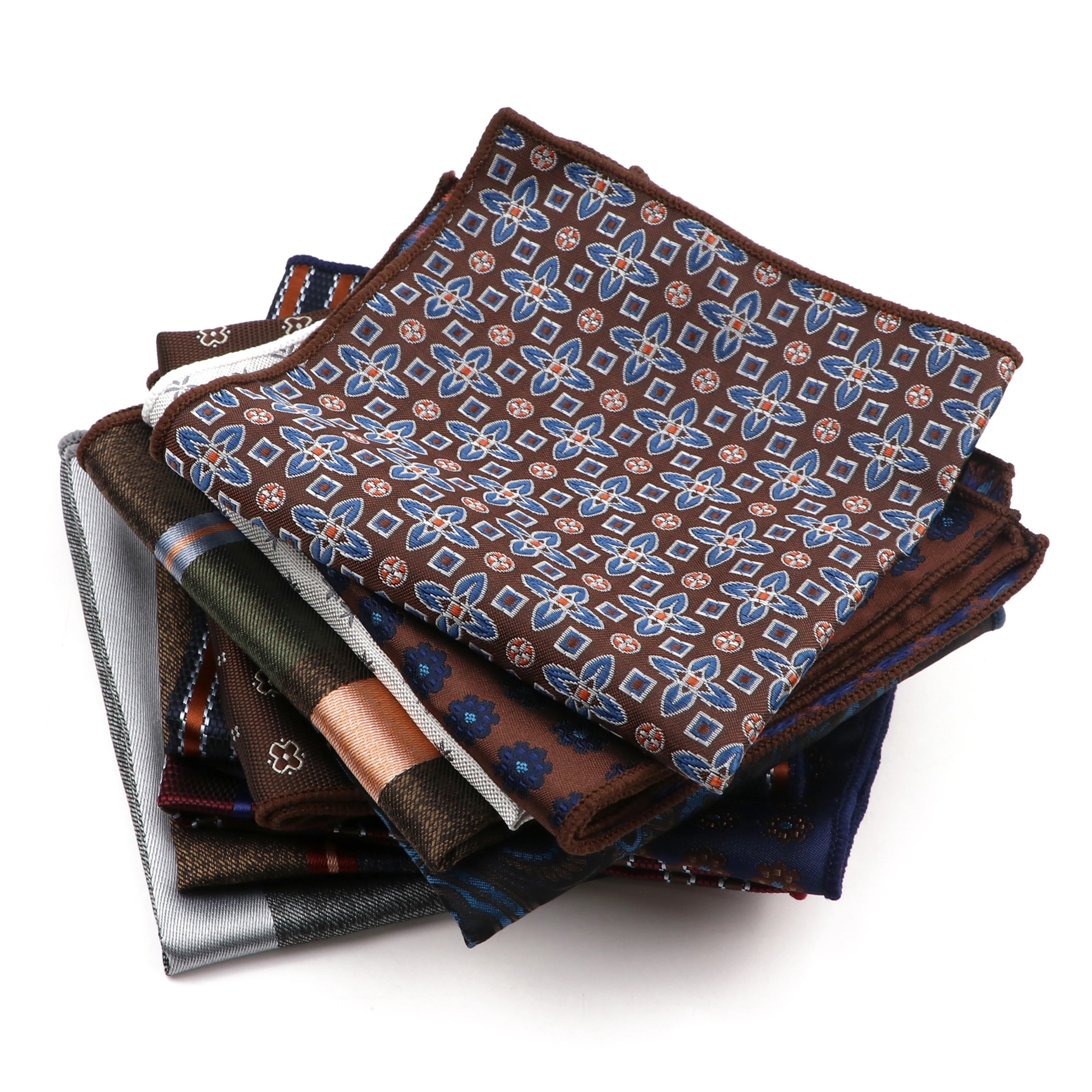 11Colors-New-Style-Vintage-Striped-Print-Pattern-Hanky-25cm-Width ...