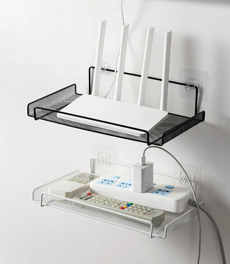 Étagère Bibliothèque,Étagère murale de rangement pour routeur Wifi ...