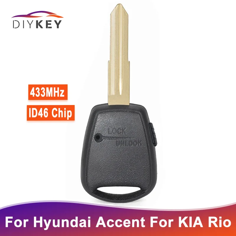 DIYKEY-433MHz-ID46-Chip-1-Button-Remote-Key-Fob-For-Hyundai-Getz-2002 ...