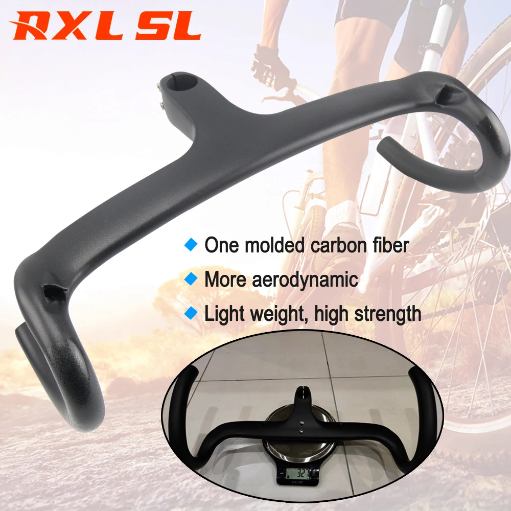 Integrated Carbon Handlebar Stem One-body Road Bars Drop Bar for 28.6 ...