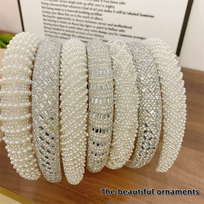 Diadema-barroca-Vintage-con-perlas-de-vidrio-diadema-con-lazo-diademas ...