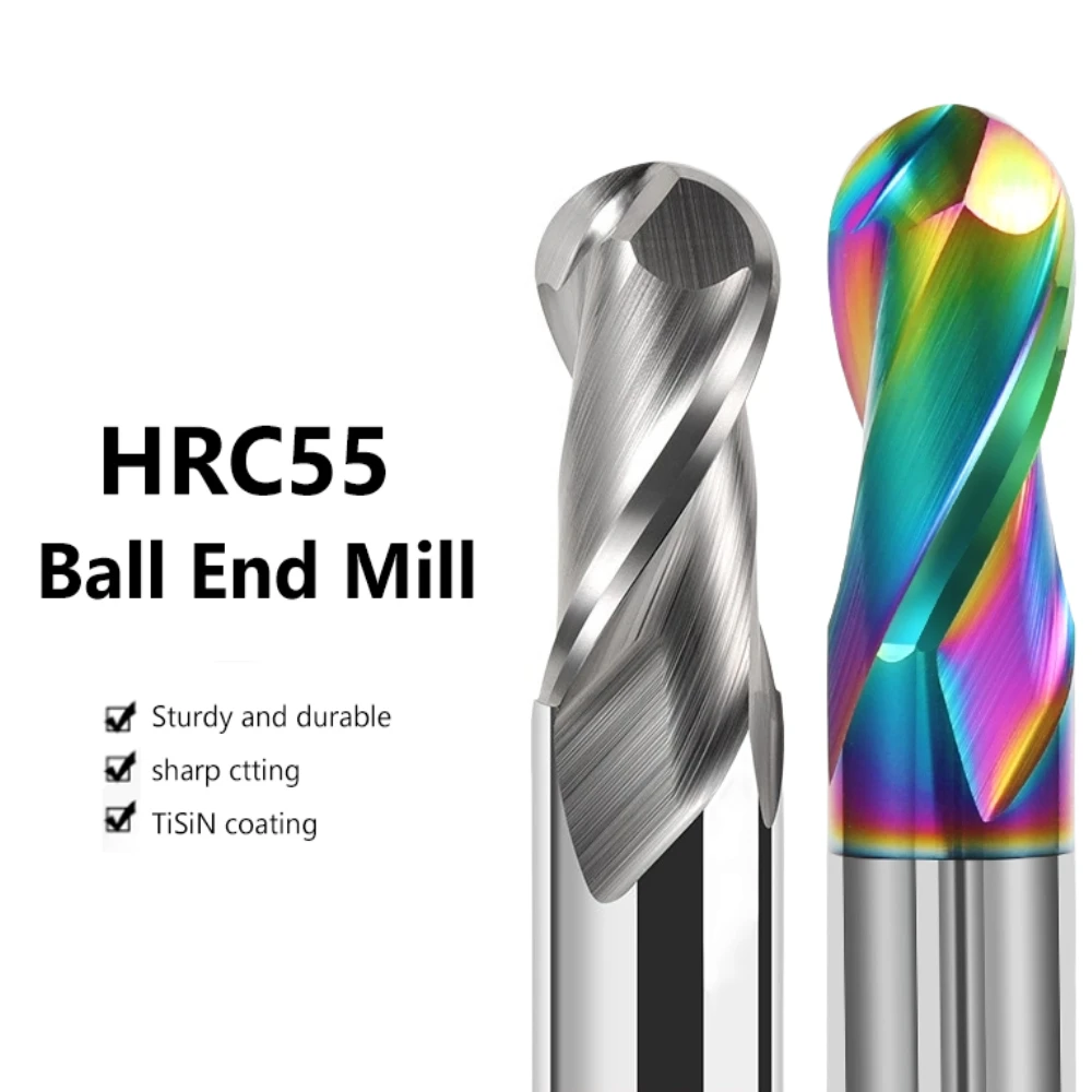 Fresa-de-extremo-de-bola-HRC55-herramientas-de-corte-de-aluminio-DLC-de ...