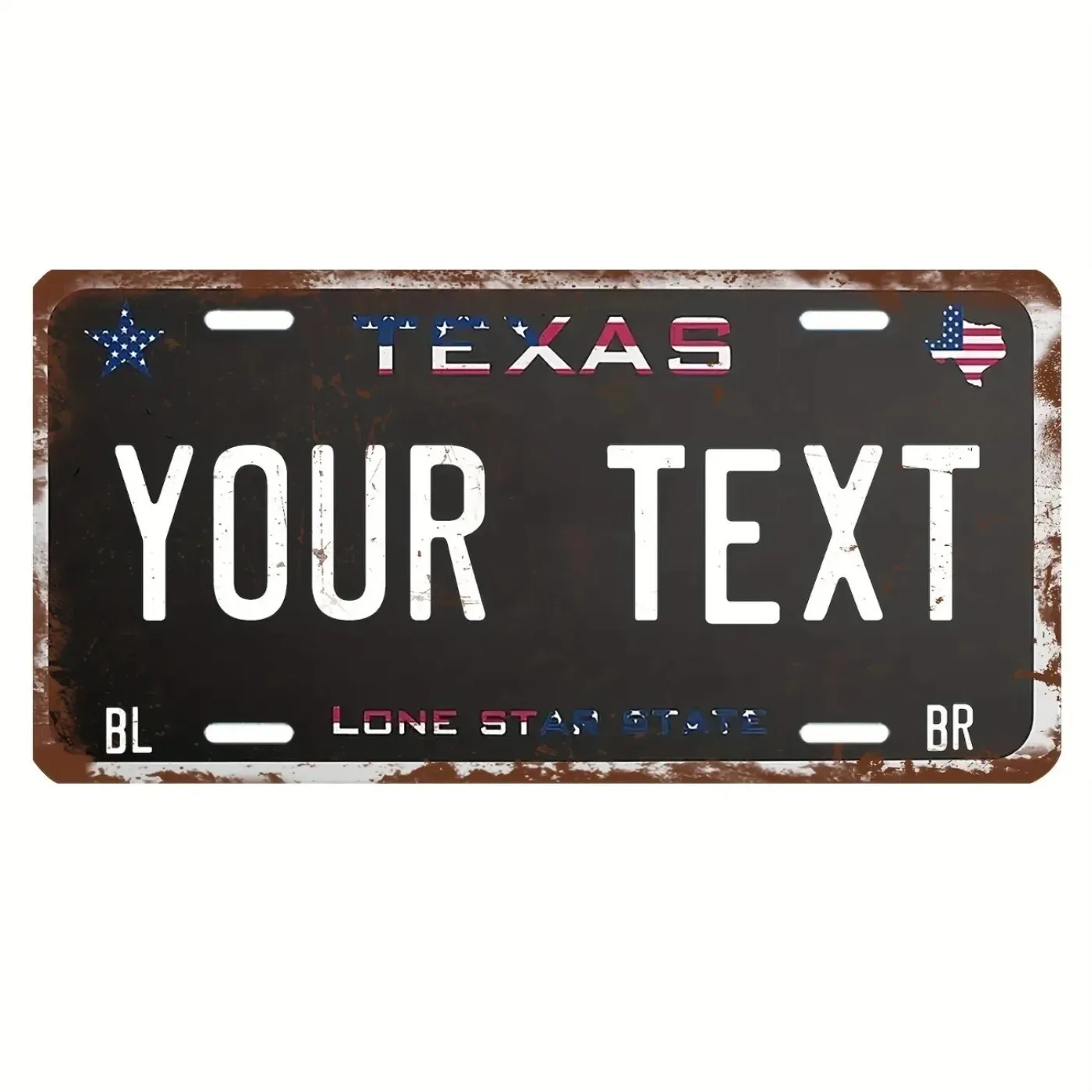 Personalized Custom Texas License Plate Metal Sign Custom Text ...
