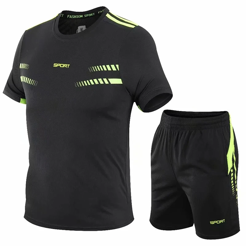 Men Women Shirts+shorts Tracksuit Running Sets Track And Field ...