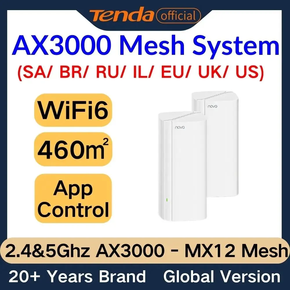 Tenda-MX12-Mesh-System-AX3000-WiFi6-Mesh-Wireless-Router-Up-to-650 ...
