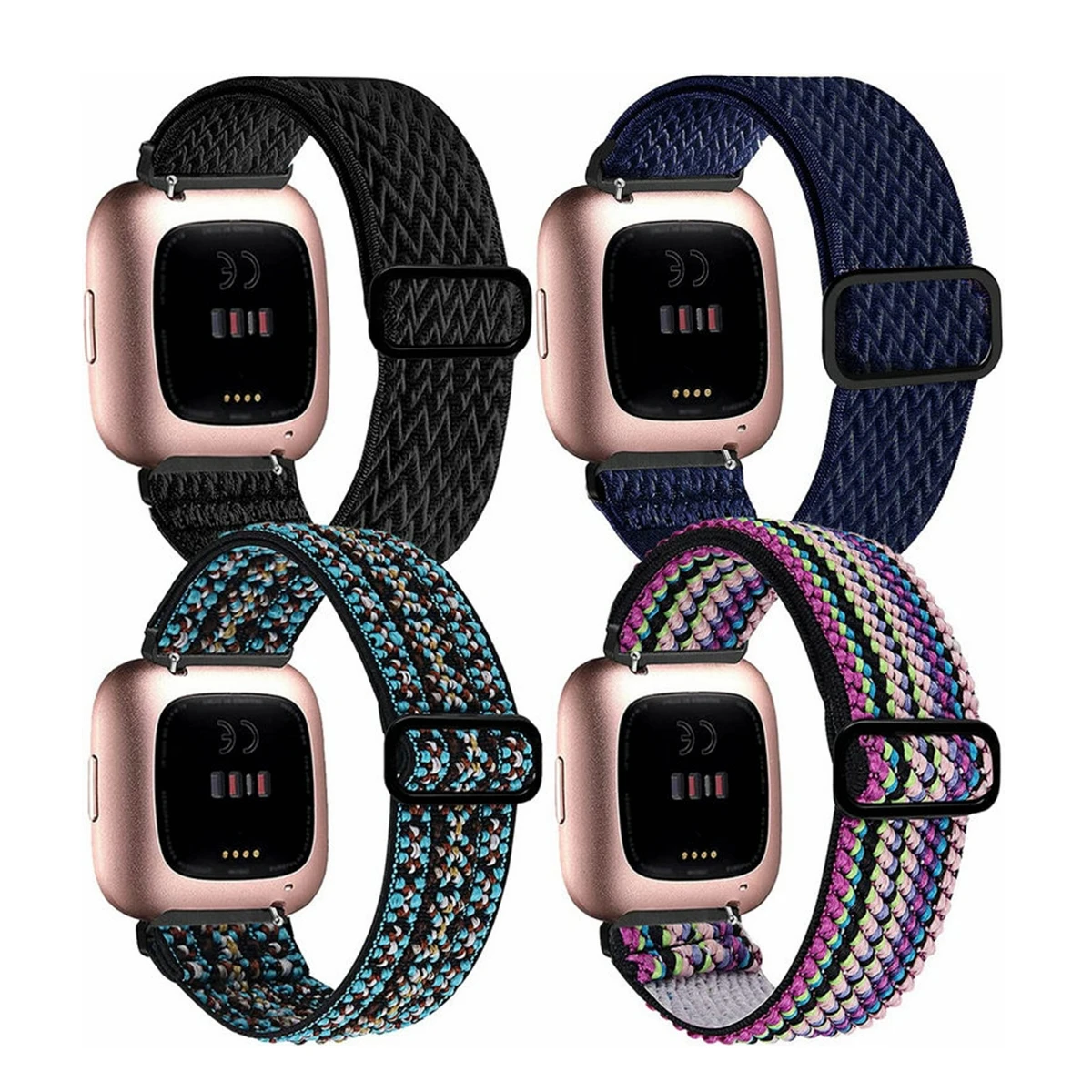 Elastic Bands for Fitbit Sense Bands/Sense 2/Versa 3/Versa 4 Bands for ...