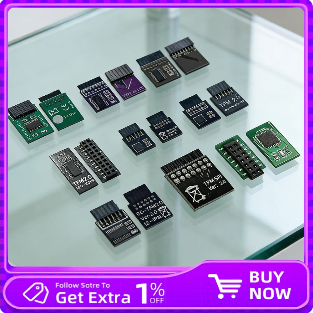 14-Pin LPC TPM 2.0 Security Module Universal MSI Interface Chip for ...