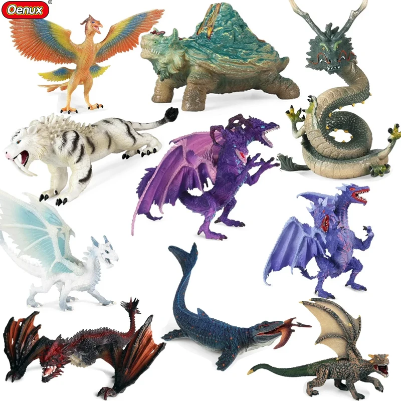 Mito original dinossauros modelo animal monstro quatro símbolos tigre ...