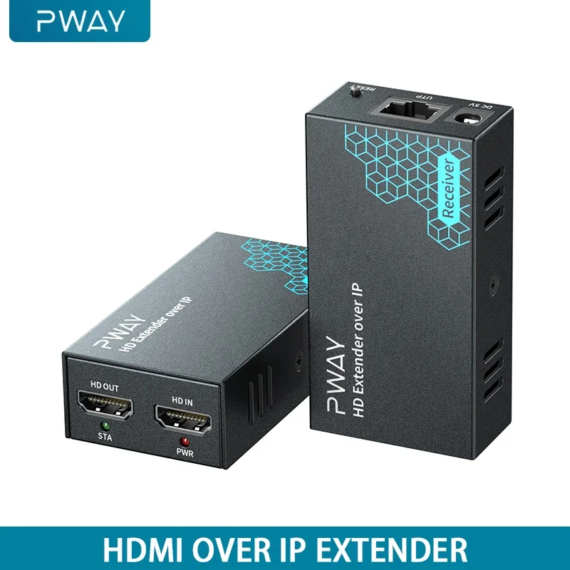 PWAY-200M-HDMI-Extender-Uncompressed-Transmit-Up-To-200m-1080P60HZ-HD ...