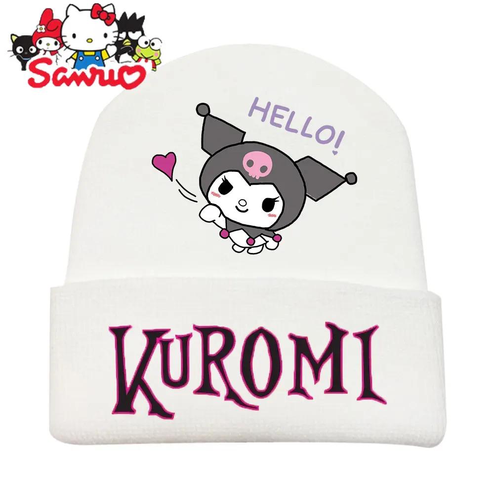 Sanrio-Kuromi-Winter-Anime-Print-Beanie-Knit-Hat-Outdoor-Warming ...