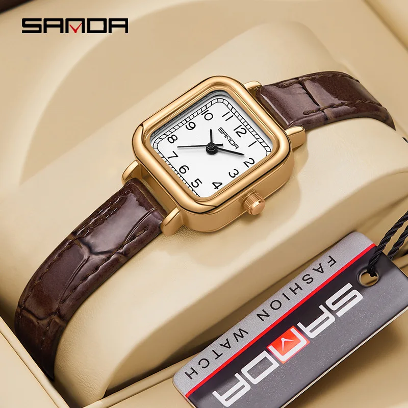 Sanda 1120 New Fashion Quartz Movement Elegant Design Mini Dial Water ...