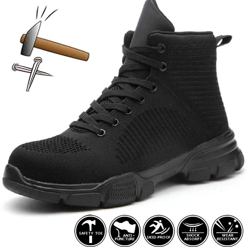High-top-Protective-Shoes-Man-Safety-Shoes-Anti-puncture-Work-Sneaker ...