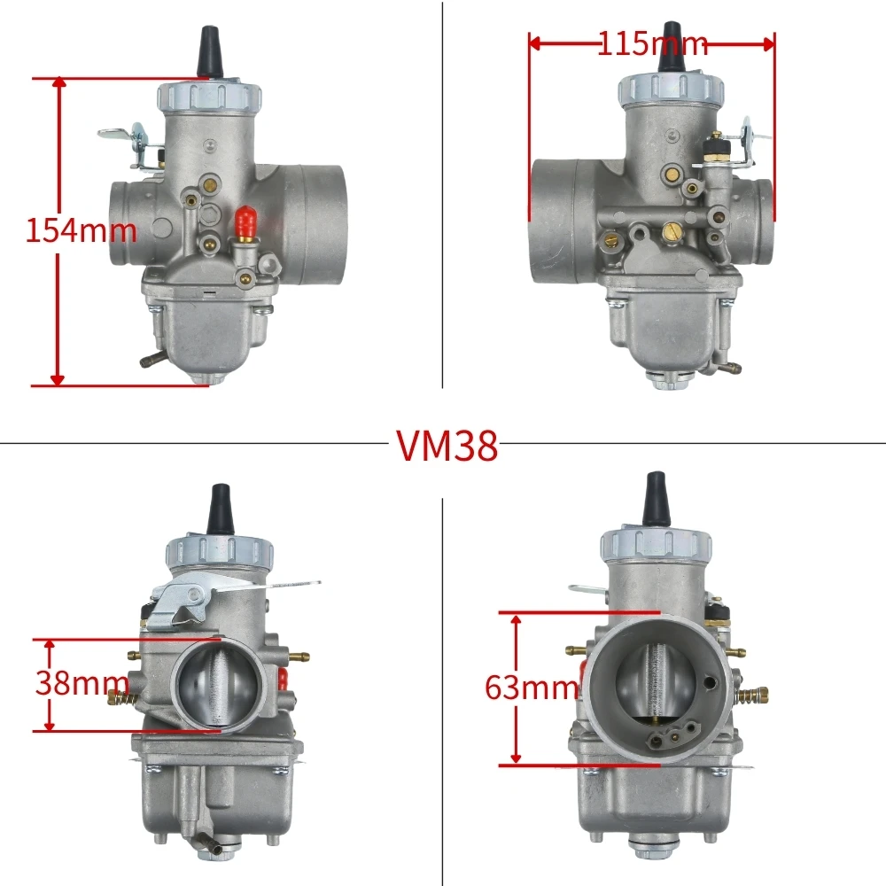 38mm 250-500cc 2-Stroke 42-6025 13-5006 TZ350 VM38 VM38-9 ATV Quad Ya ...