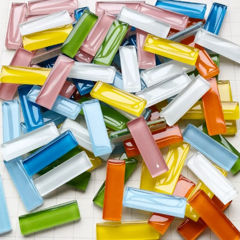 Colored-Rectangle-Crystal-Glass-Mosaic-Stones-Handmade-Creative ...