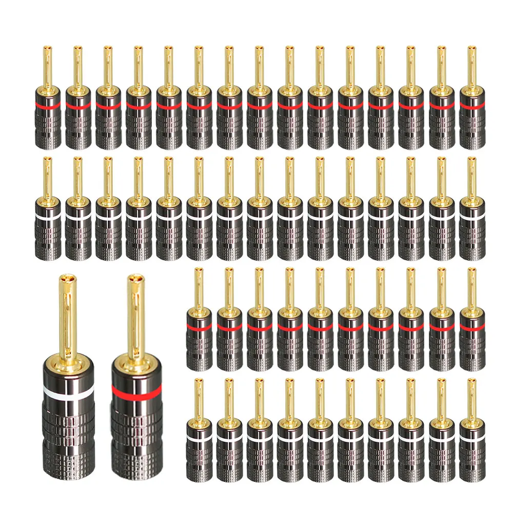 2-12-24-50Pcs-Banana-Plugs-Pure-Copper-24K-Gold-Plated-Hi-fi-Audio ...