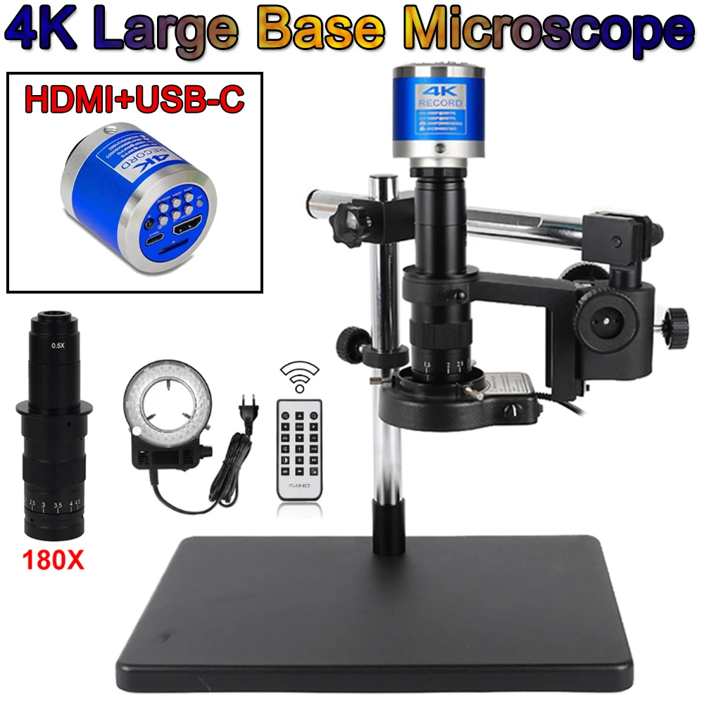 4K-Feature-HD-Video-Microscope-1-180X-Continuous-zoom-C-Mount-Parfocal ...