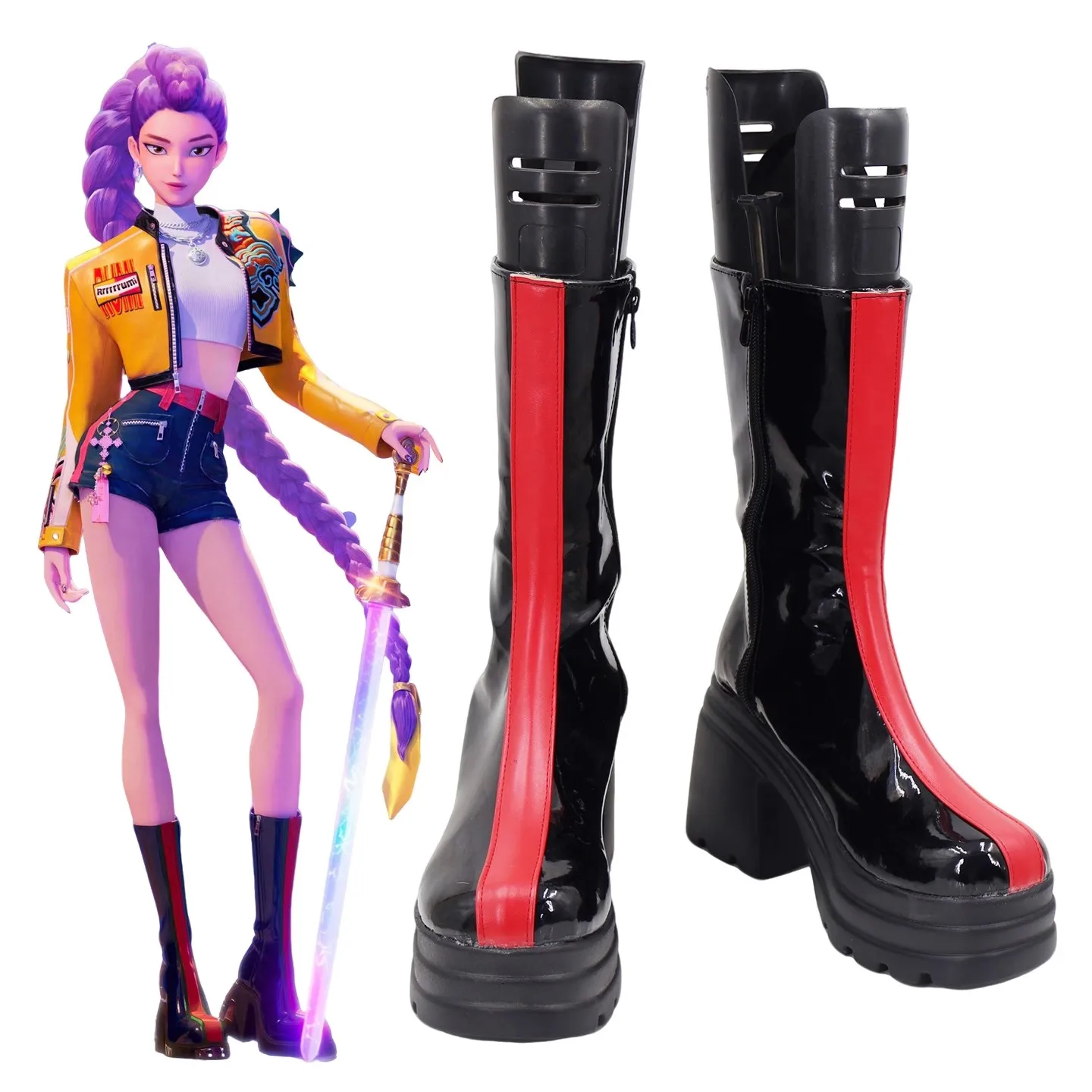 Anime KPop Demon Hunters Rumi Cosplay Shoes HUNTR/X Rumi Cos Outfit ...