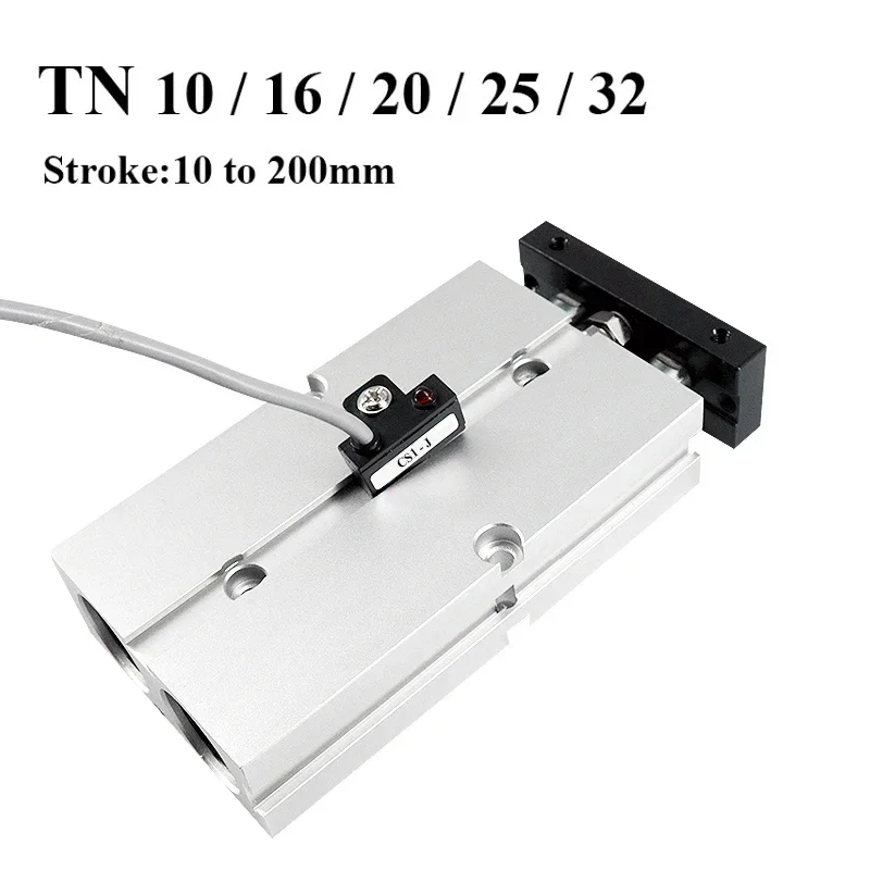 Siłownik pneumatyczny z podwójnym prętem TN 10 16 20 25 32 mm ze stopu ...
