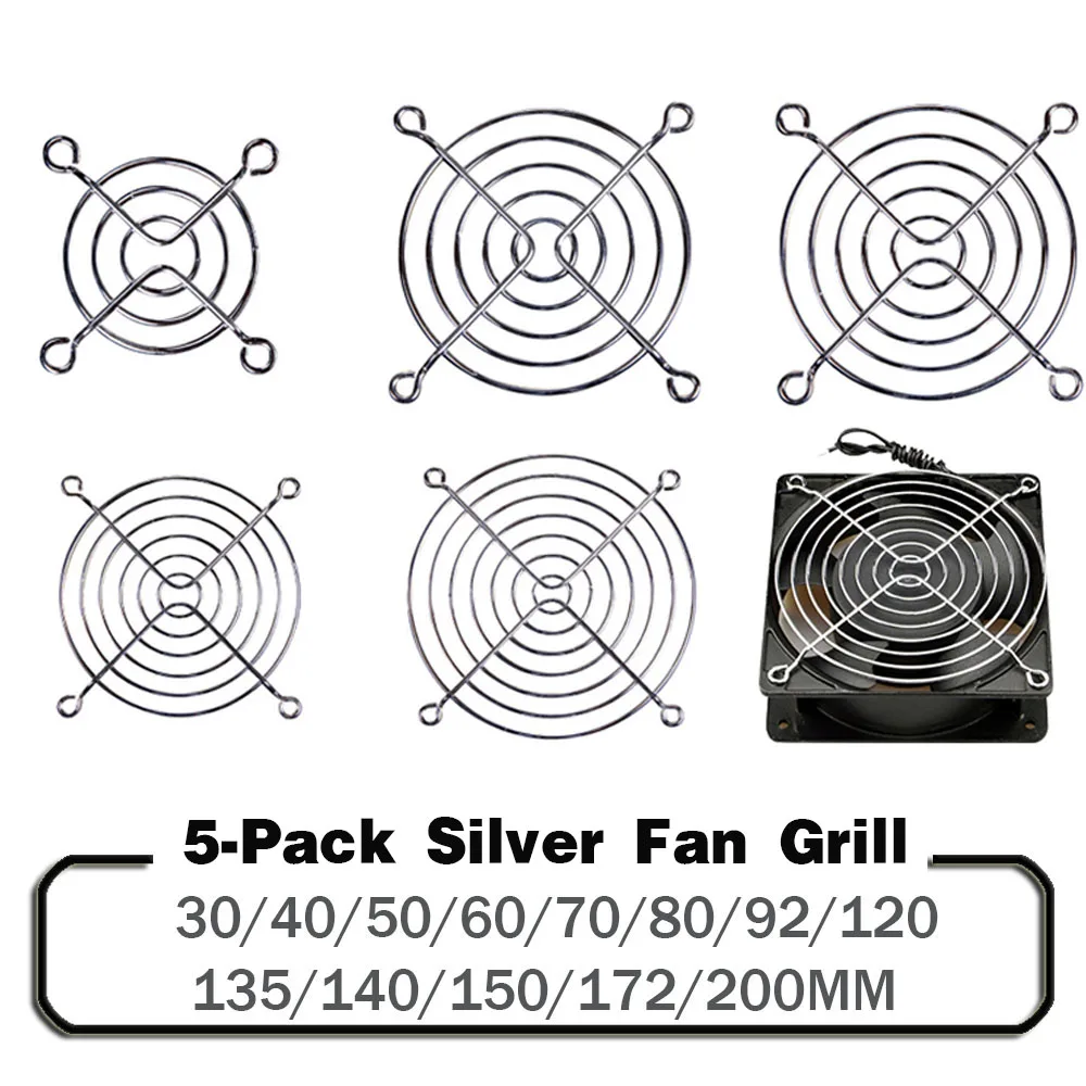 5PCS-Metal-Mesh-Finger-Guard-Protective-Net-Fan-Grill-30mm-40mm-50mm ...