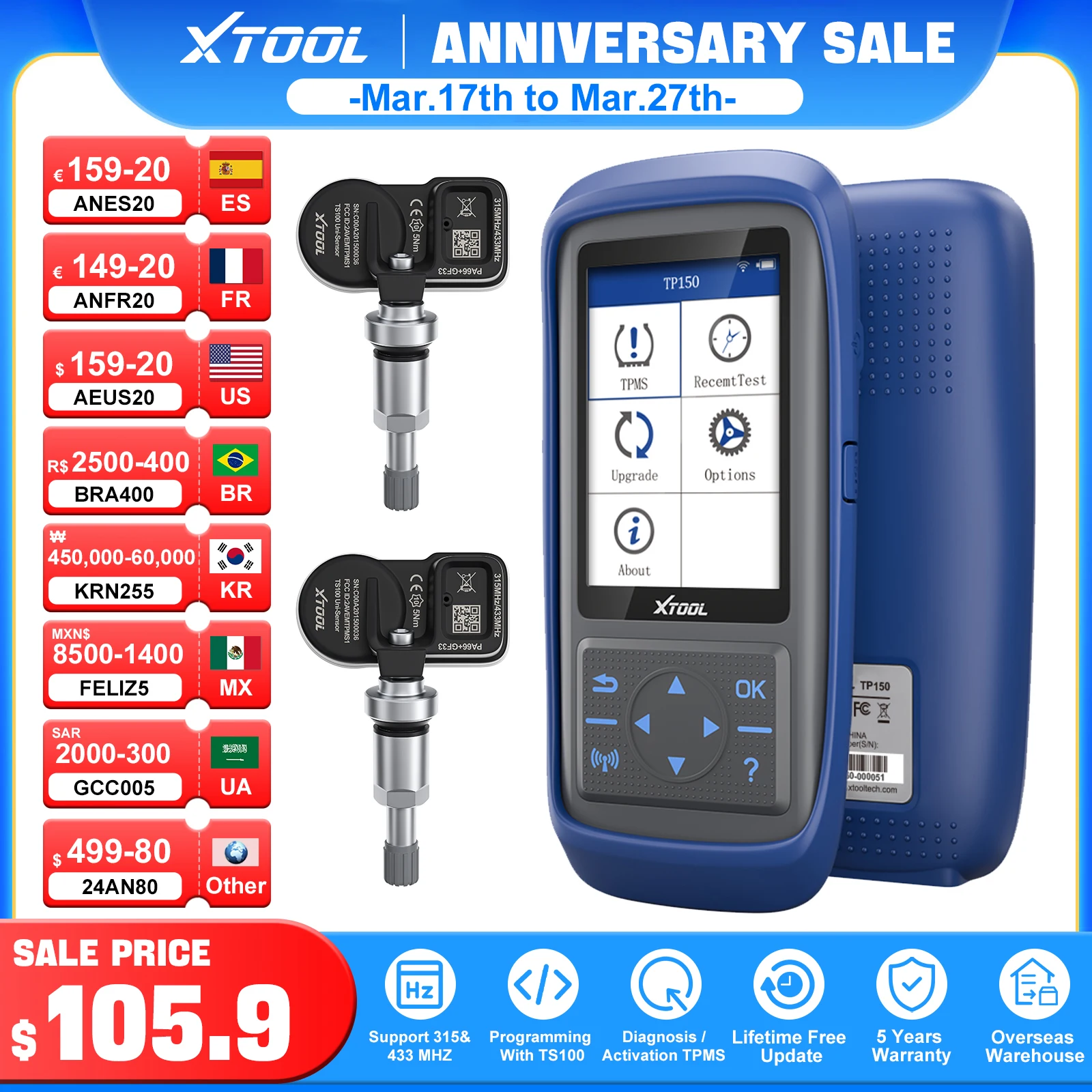Xtool Tp150 Wifi Programming Tool Tpms Activation Diagnostic Tool Sensor De Press O Dos Pneus