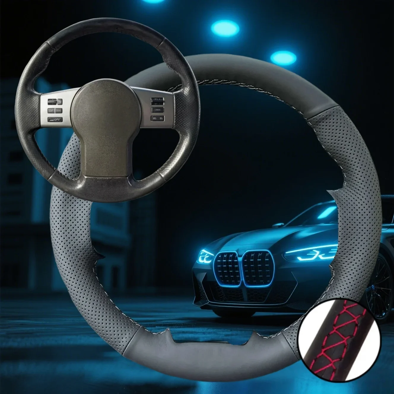 Customized Car Steering Wheel Braiding Cover For Nissan Pathfinder III ...