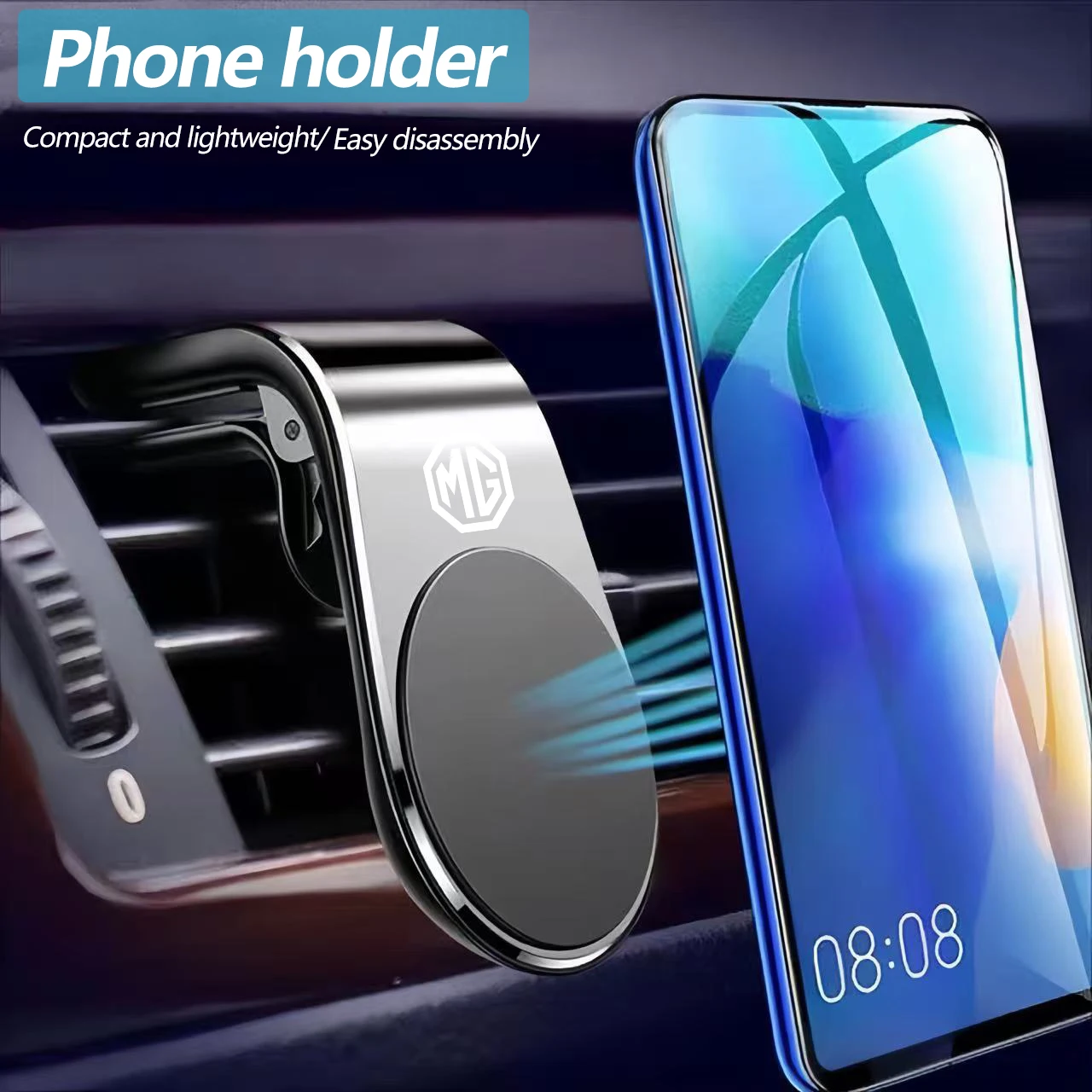 Magnetic L-Type Car Phone Holder Phone Stand Clip For Morris Garages MG ...