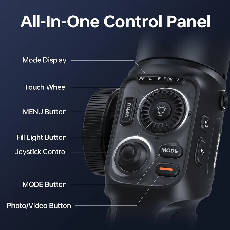 ZHIYUN Smooth 5S AI Pro Gimbal Stabilizer for Smartphone 3-Axis Phone ...