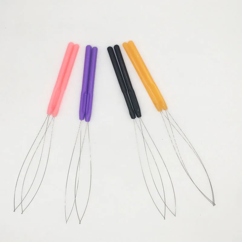40-pcs-Plastic-handle-loop-pulling-needle-micro-ring-hair-extension ...