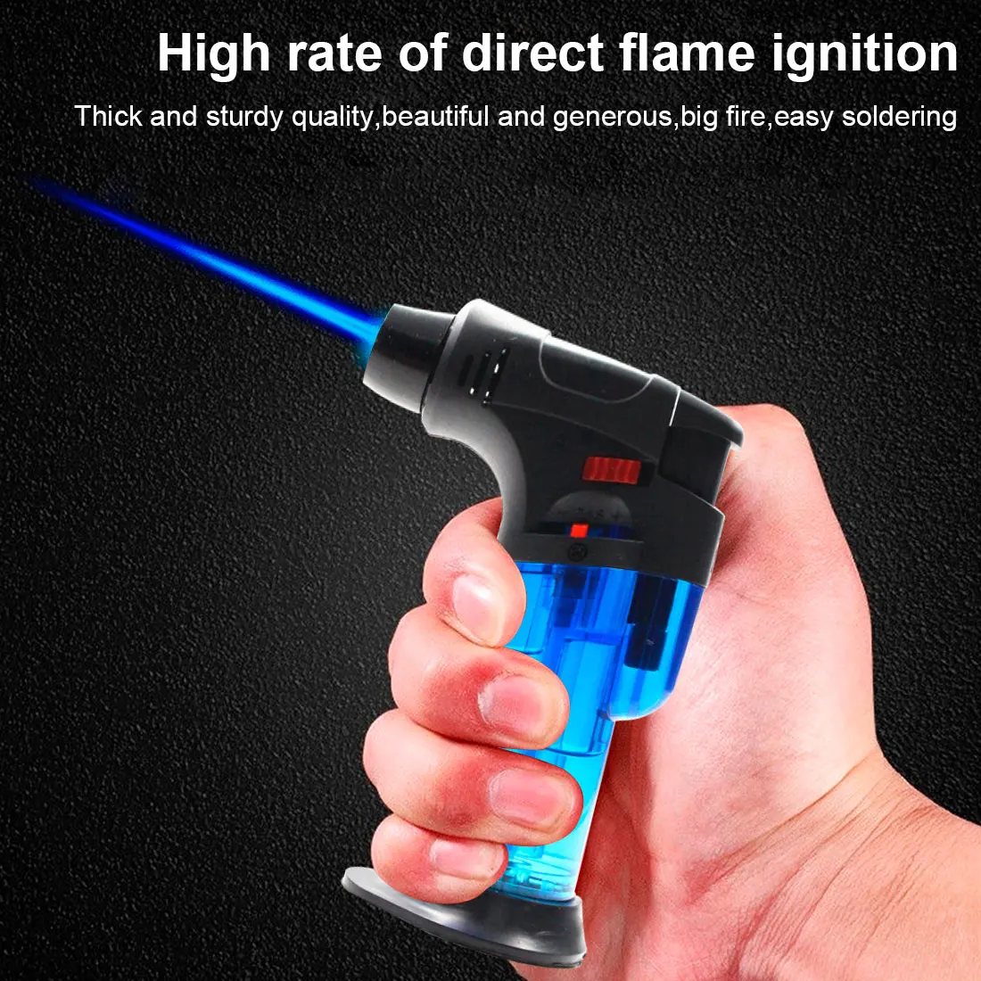 Lighter-High-jet-Flame-Butane-Gas-Lighter-torch-Refillable-Adjustable ...