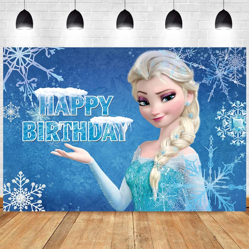 Frozen-Elsa-Backdrop-Birthday-Banner-for-Girl-Children-Photography ...