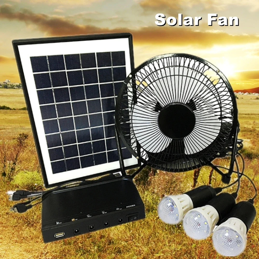 8IN-12V-Solar-DC-System-Fan-Solar-Lighting-Fan-System-Solar-Power ...