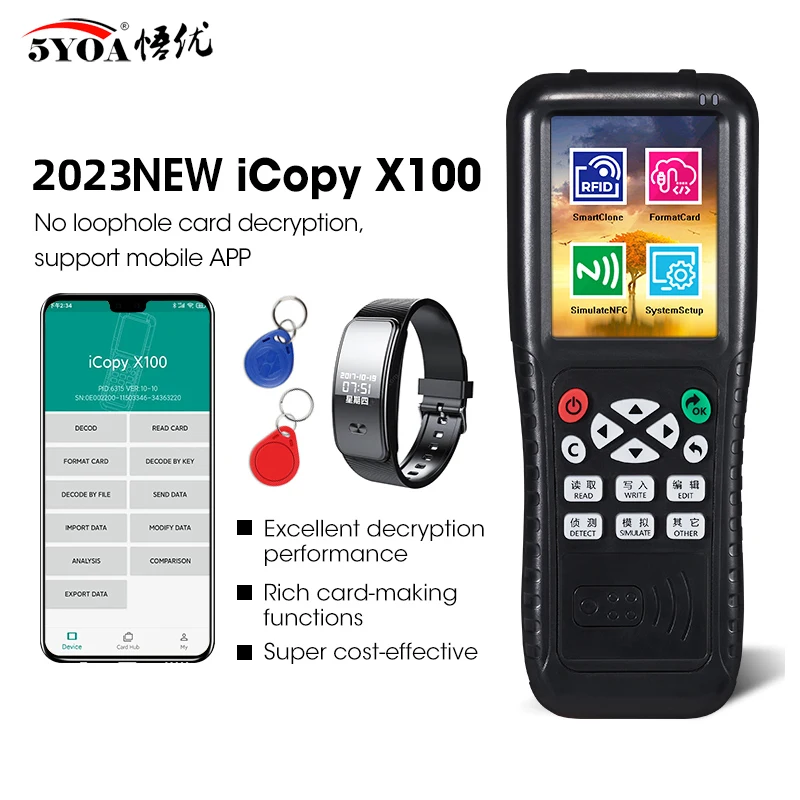 Rfid Copier Cloner Key Programmer Card Reader Writer Duplicator Rfid ...