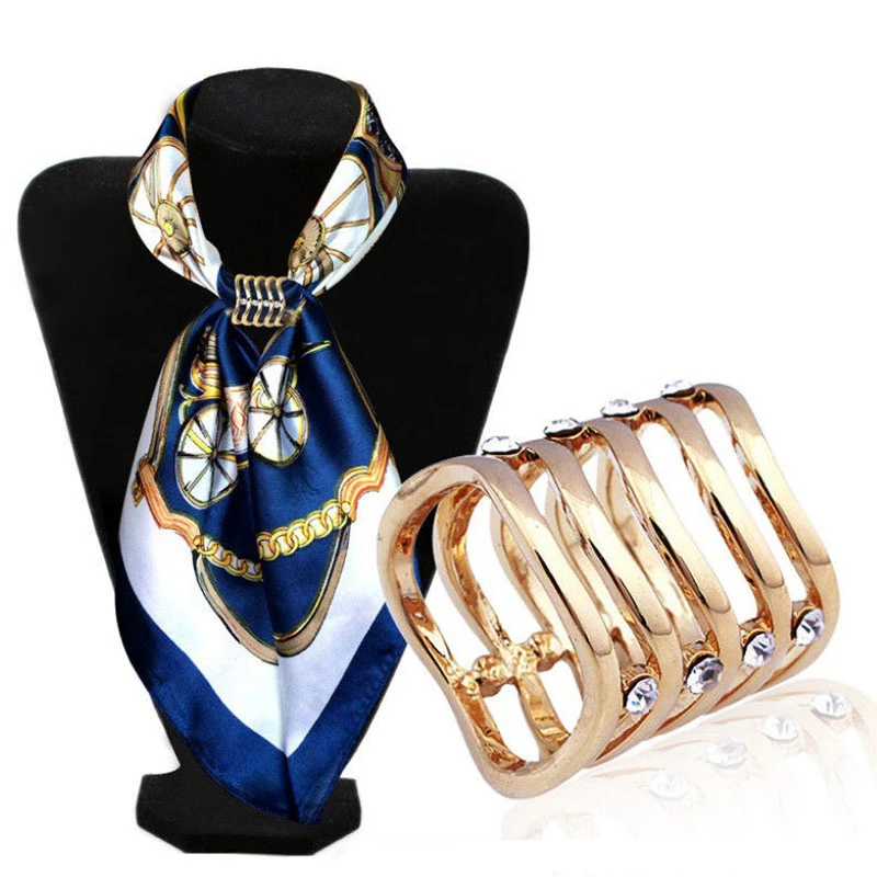 New-Hollow-Bow-Brooches-For-Women-Crystal-Metal-Tube-Shawl-Scarves ...