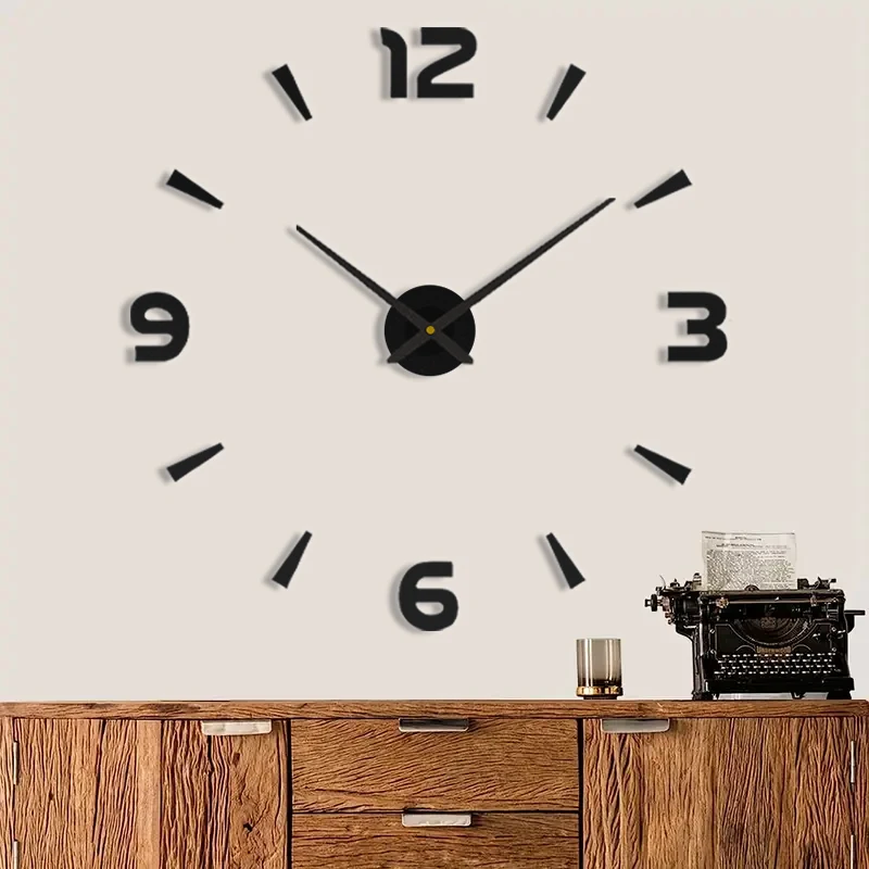 Large-3D-DIY-wall-clock-Simple-Modern-design-Digital-Clock-Frameless ...