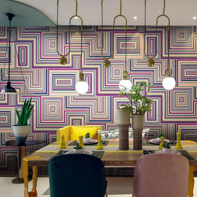 Modern Geometria Labirintus Falkapocs -Tekercs Vízálló Retroflex Minta ...