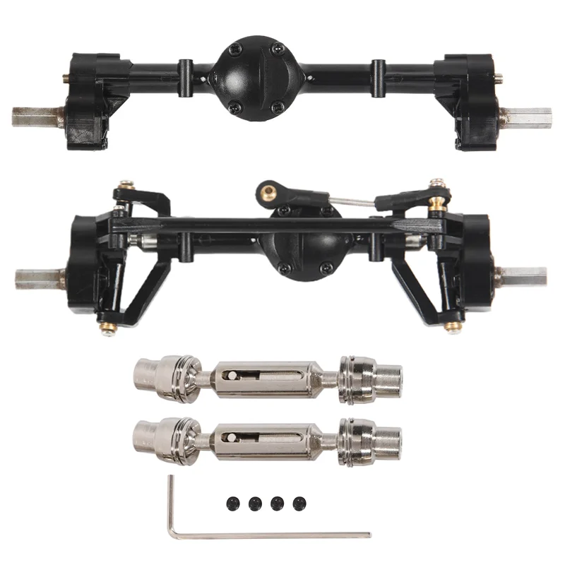WPL Front and Rear Portal Axle with Metal Drive Shaft for WPL C14 C24 ...