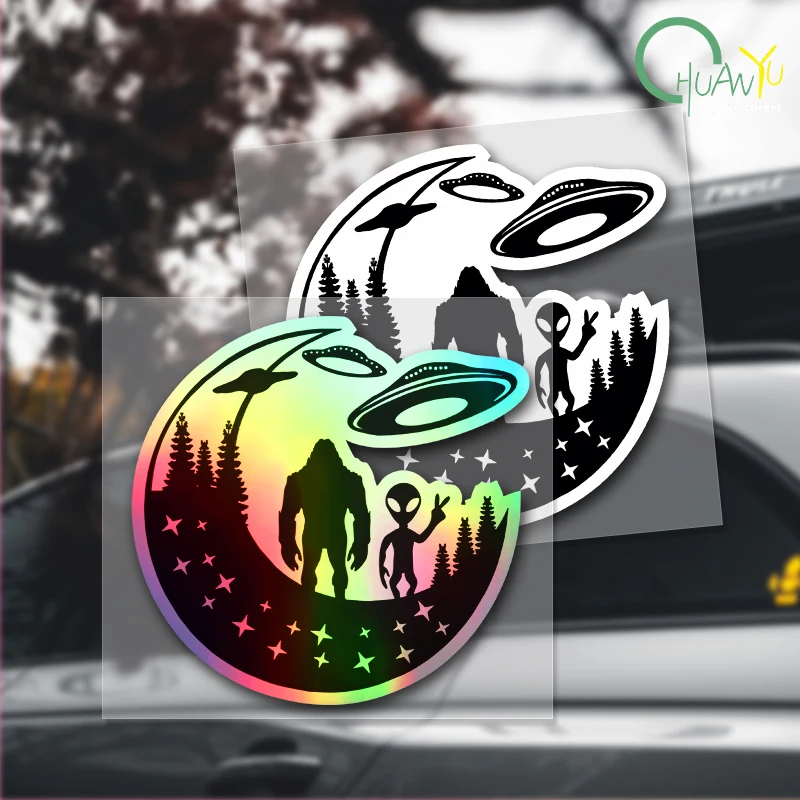 Interessante-Alien-Auto-Aufkleber-Vinyl-Auto-Motorrad-Sto-stange ...