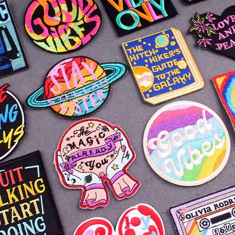 Embroidery-Patch-Positive-Slogan-Patches-On-Clothes-DIY-Letter-Stripes ...