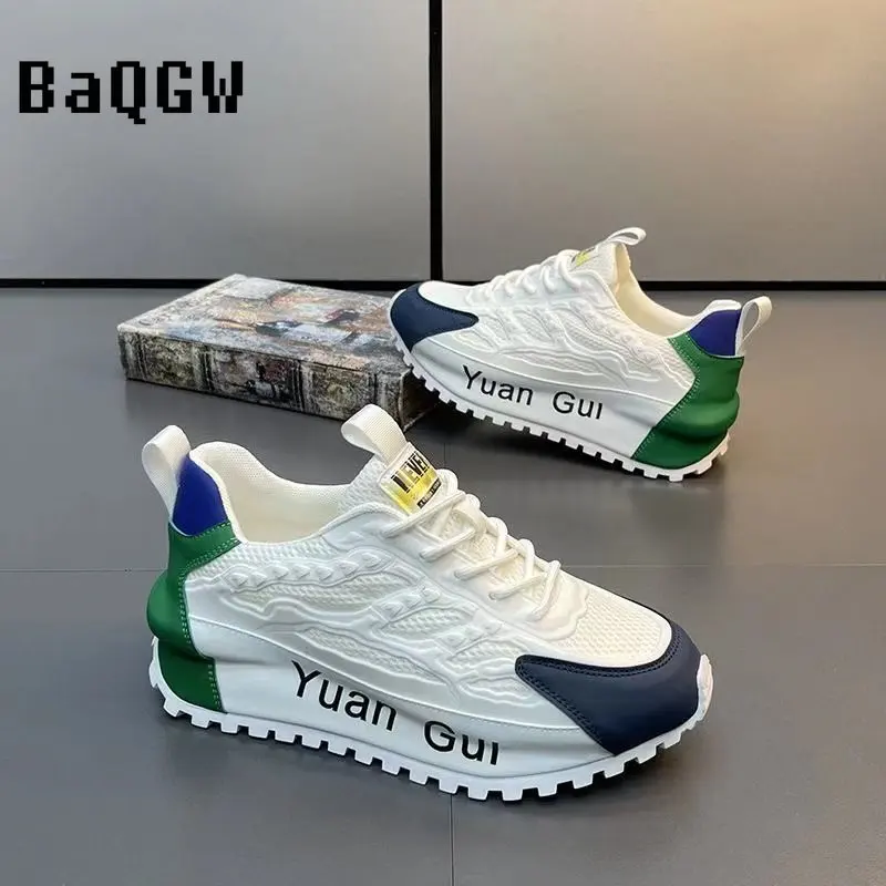 Color-Block-Chunky-Sneakers-Men-Running-Shoes-Fashion-Casual-Breathable ...