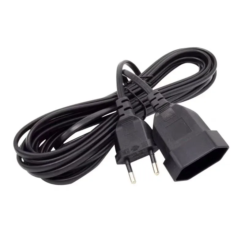 EU Power Extension cable 2-Prong European EU Male to Female Power ...