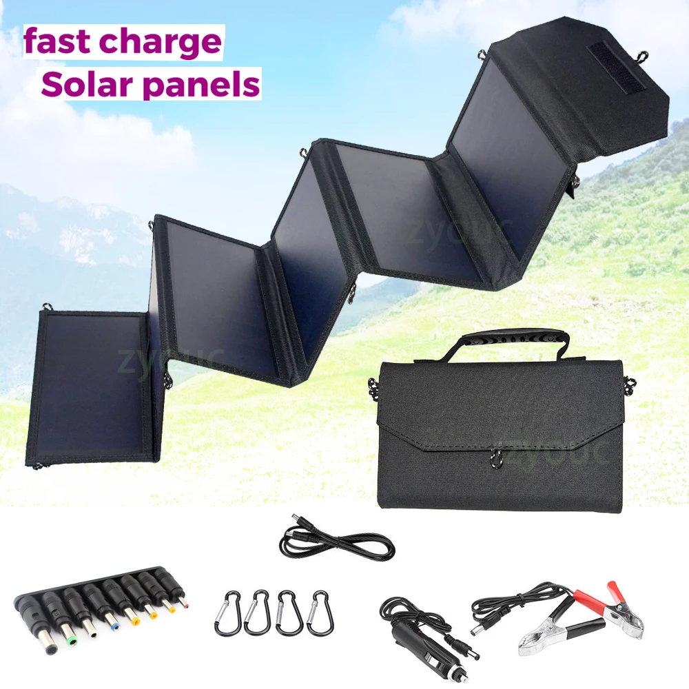 300W-Foldable-Solar-Power-Station-Solar-Panel-Kit-Complete-Portable ...