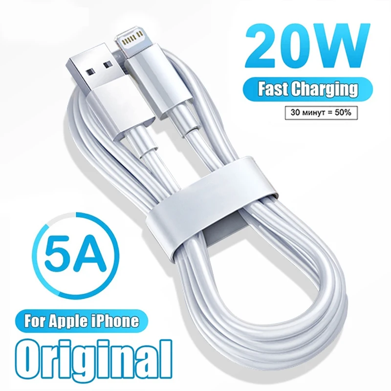 Original Usb Cable For Iphone 13 11 12 Pro Max Mini Xr Xs Fast Charging ...
