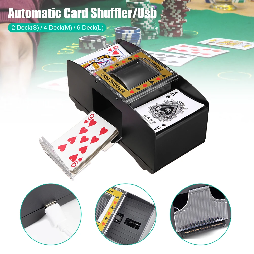 2-4-6-Deck-Playing-Cards-Automatic-Card-Shuffler-USB-Rechargeable ...