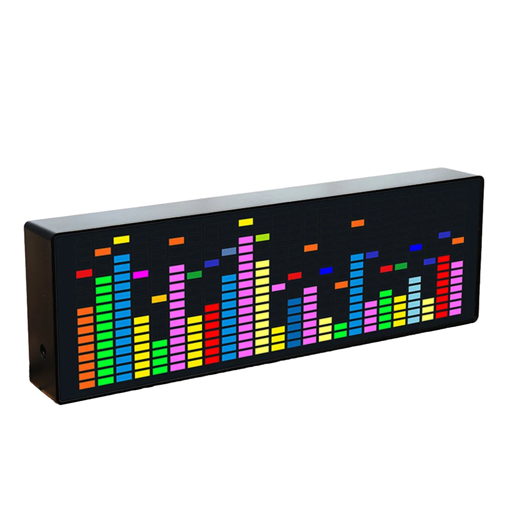 LED-Music-Spectrum-Rhythm-Display-RGB-Light-Electronic-Clock-Voice ...