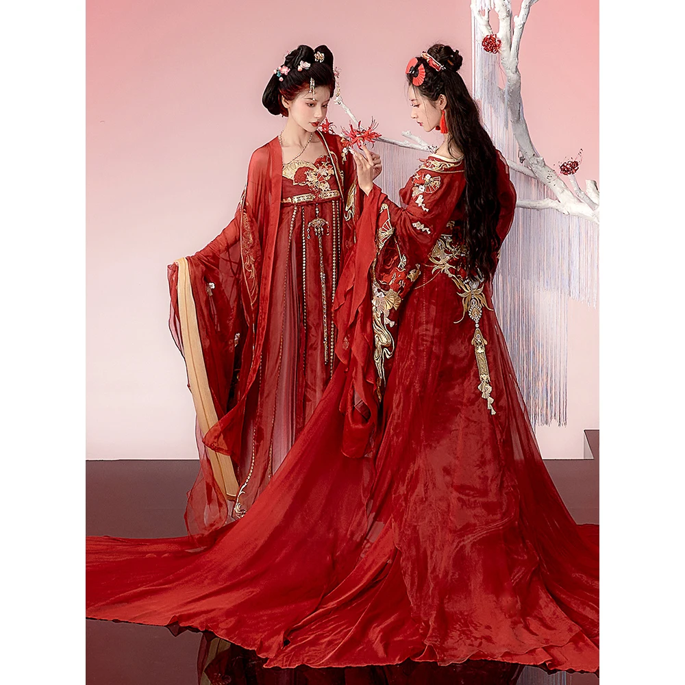 Tuqiqi Red Spider Lily Ancient Chinese Costume Triditional Embroidery tuqiqi-red-spider-lily-ancient-chinese-costume-triditional-embroidery