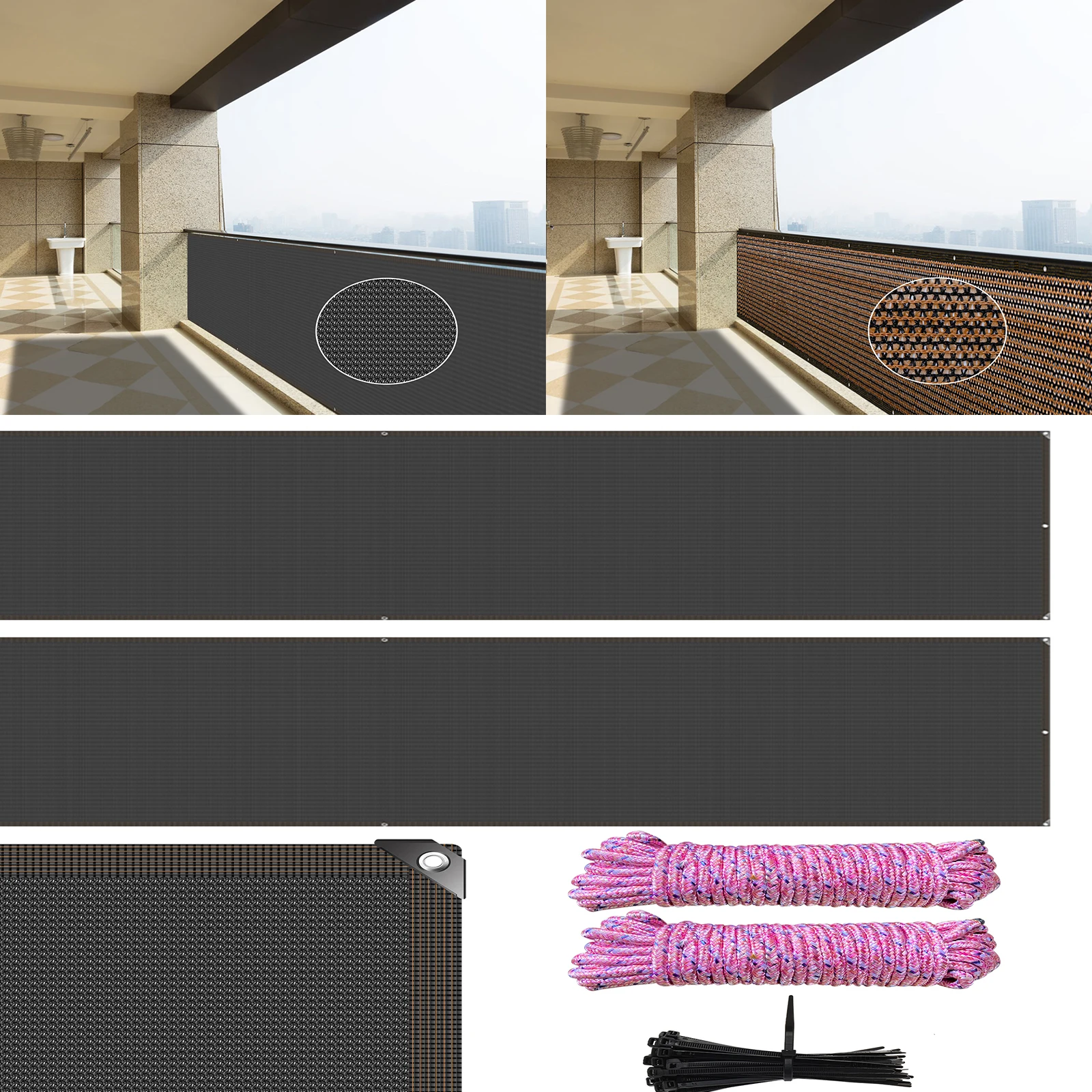 2Pcs-Shade-Net-Cover-Balcony-Privacy-Screen-with-Reinforced-Edge-1-3m ...